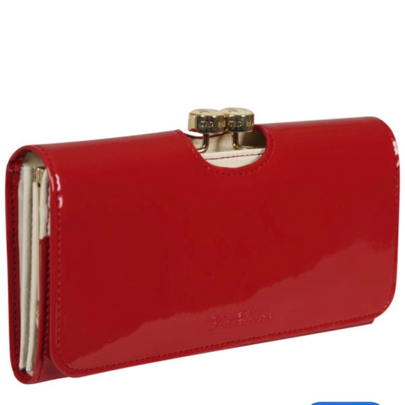 Ted Baker | Bags | Ted Baker Red Patent Leather Wallet | Poshmark